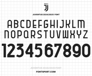 Juventus 2024/25 - FONT SPORT | Download Fonts for Football Jersey Top ...