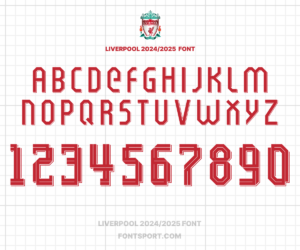 Liverpool 2024/25 - FONT SPORT | Download Fonts for Football Jersey Top ...