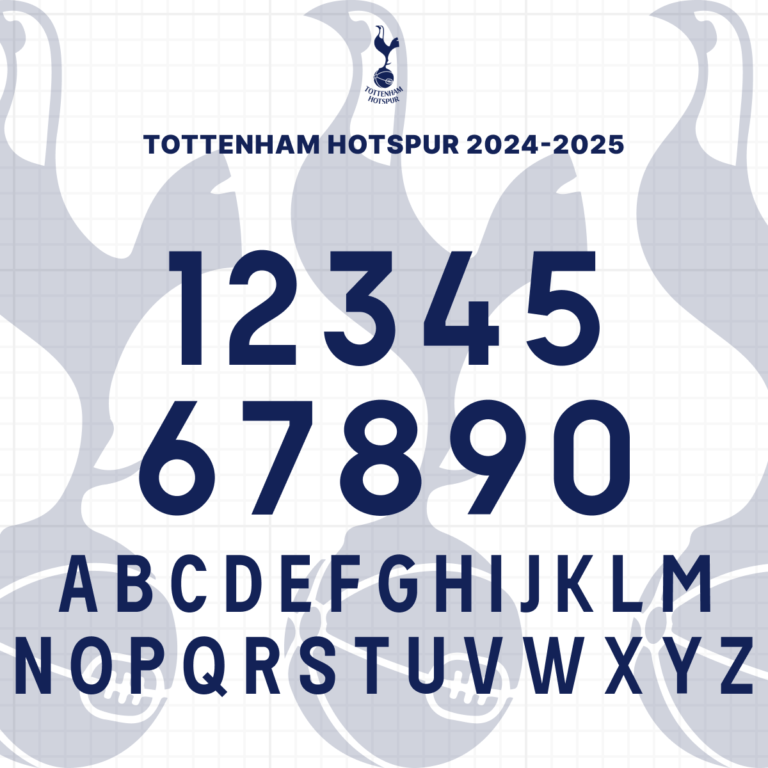 TOTTENHAM HOTSPUR 2024/2025 FONT - High Quality Font