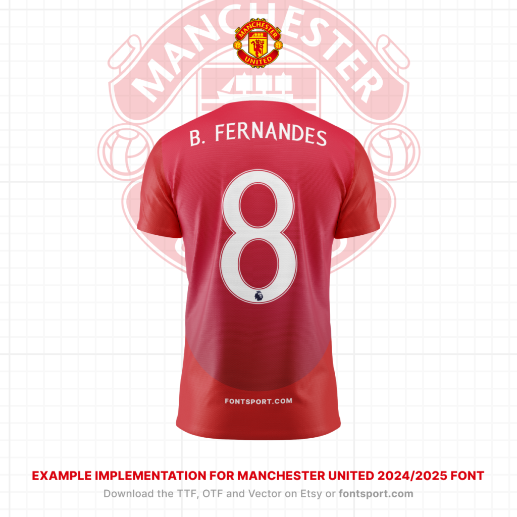 MANCHESTER UNITED 2024/2025 FONT - High Quality Font
