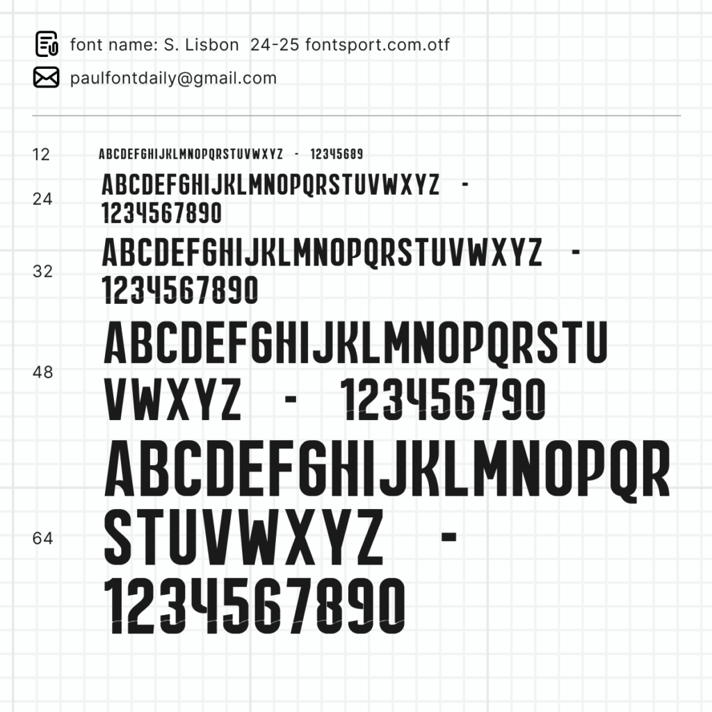 SPORTING LISBON 2024/2025 FONT - High Quality Font