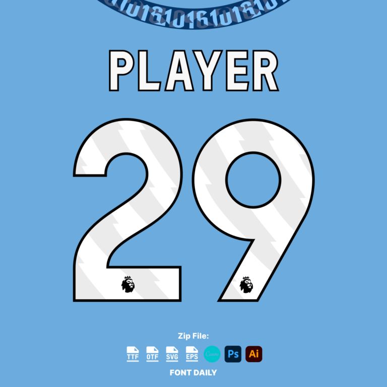 Premier League - FONT SPORT | Download Fonts for Football Jersey Top ...