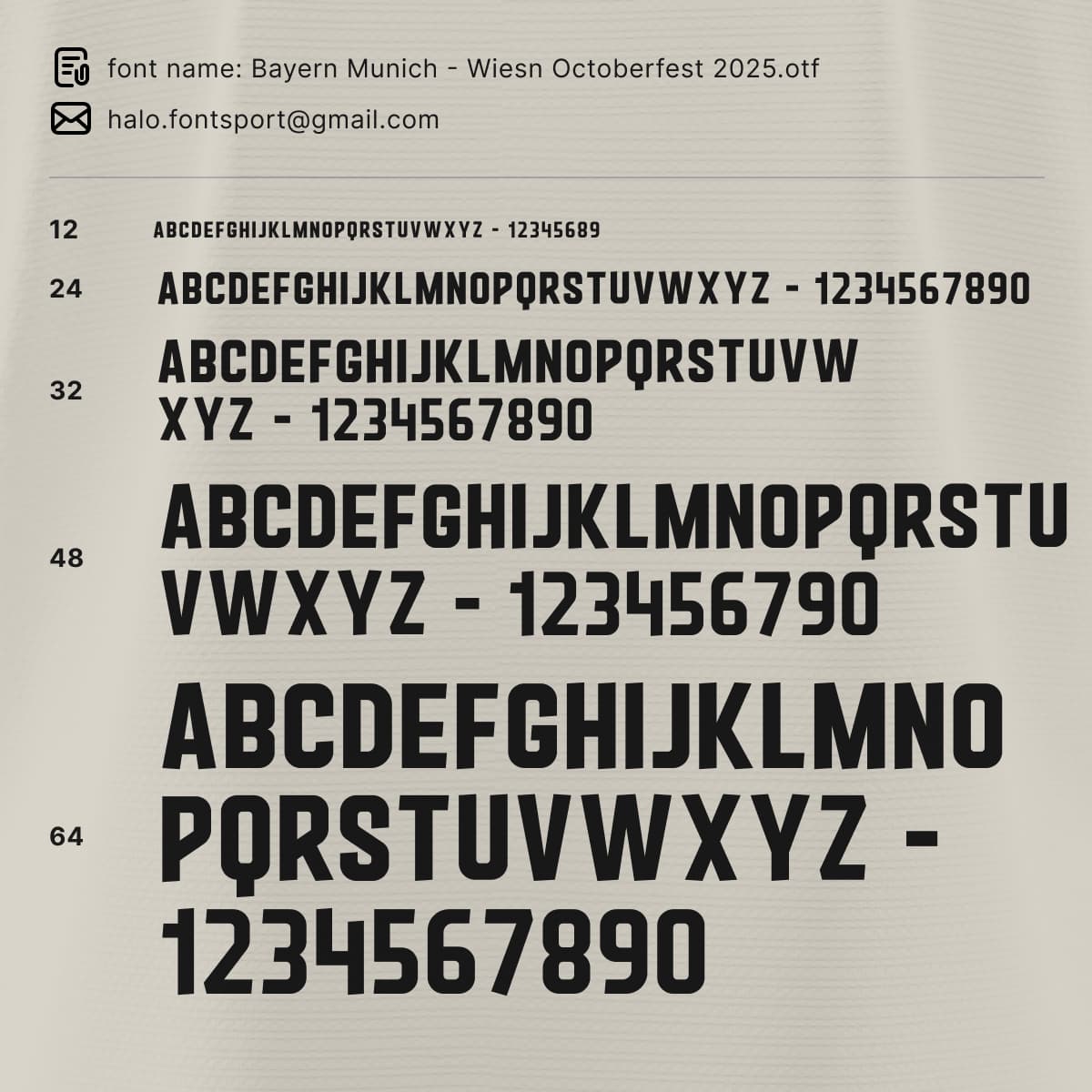 Bayern Munich Wiesn - Oktoberfest 2025 Tribute Font Kit